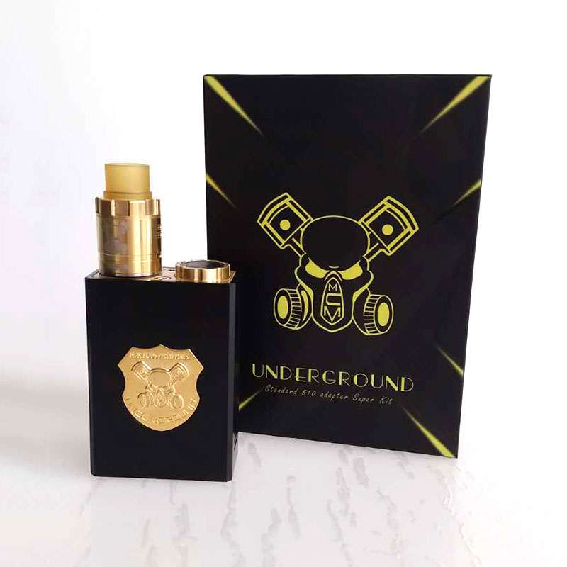 Buy Underground Series Style Mechanical Box Mod + RDA Kit - Gold