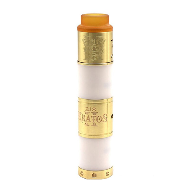 Buy Kratos Style 25mm 18650 Mechanical Mod + Zeus Style RDA Kit - White