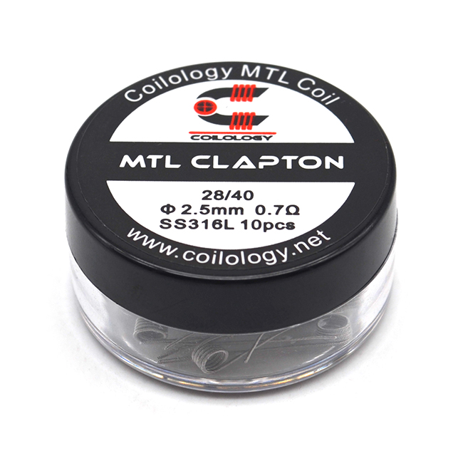 Buy Coilology MTL Clapton Coil 316SS 28/40GA 0.7ohm (2.5mm) 10pcs
