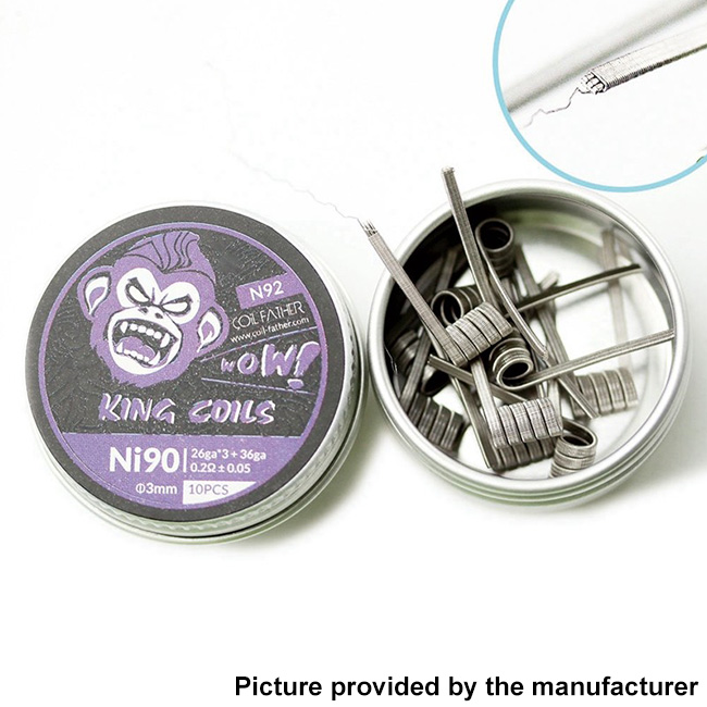 Buy Authentic Coil Father King Coils NI90 26GA x 3 + 36GA (3mm/5 Wraps ...