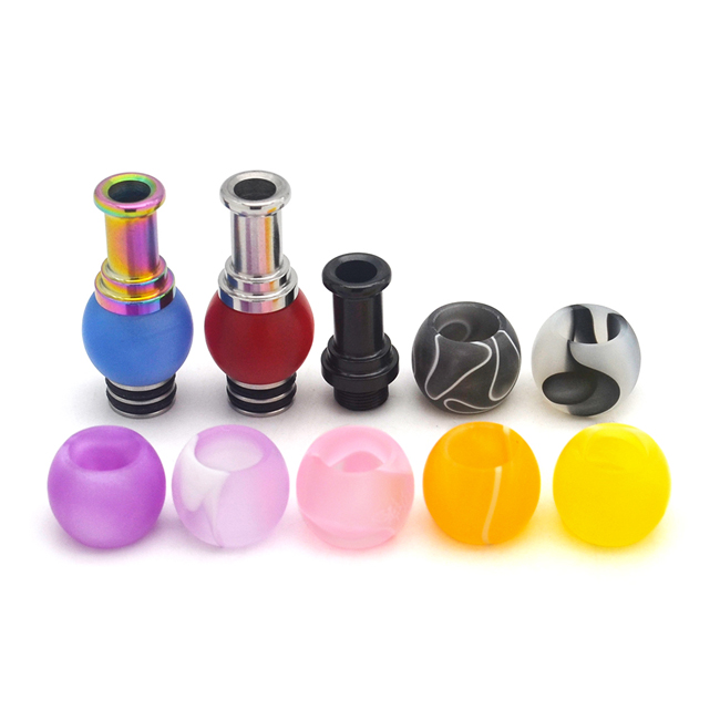 Buy 510 Drip Tip Set Stainless Steel Base with Mouthpieces for RDA RTA ...