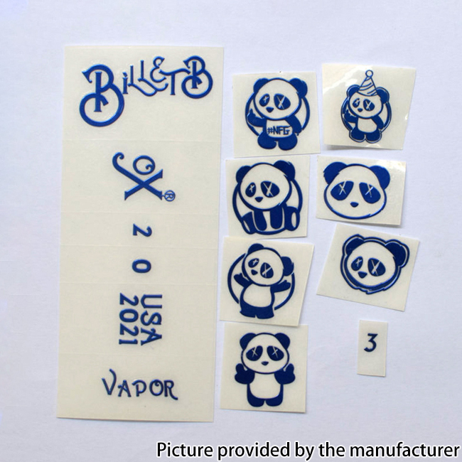 Buy Wick'd Style Metal Stickers Set for SXK BB Billet Box Mod Kit