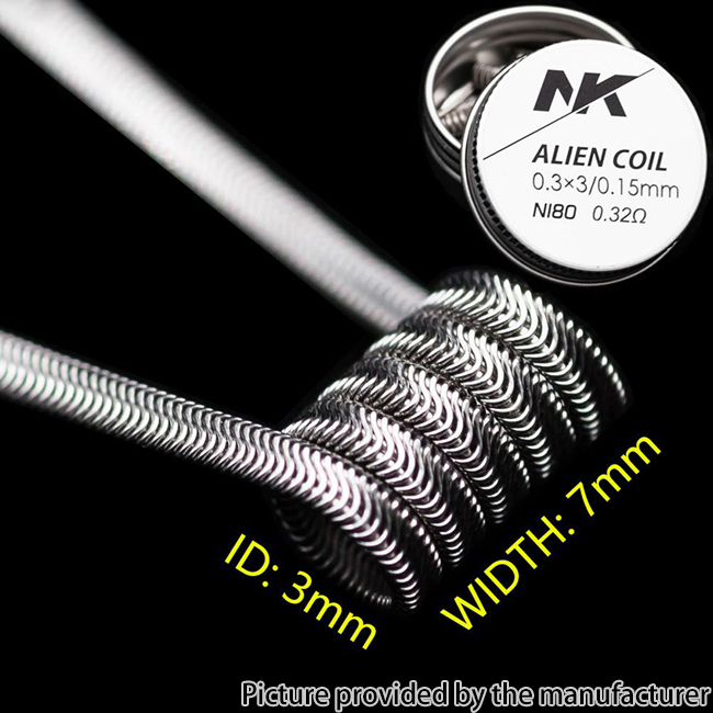 Buy NK NI80 Alien Coil Prebulit Coil Wire 0.3mm*3/0.15mm 0.32ohm 8pcs