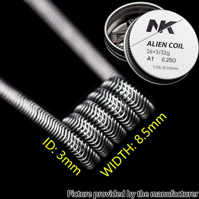 Buy NK KA1 Alien Coil Prebulit Coil Wire 0.4*3/32GA 0.25ohm 8pcs