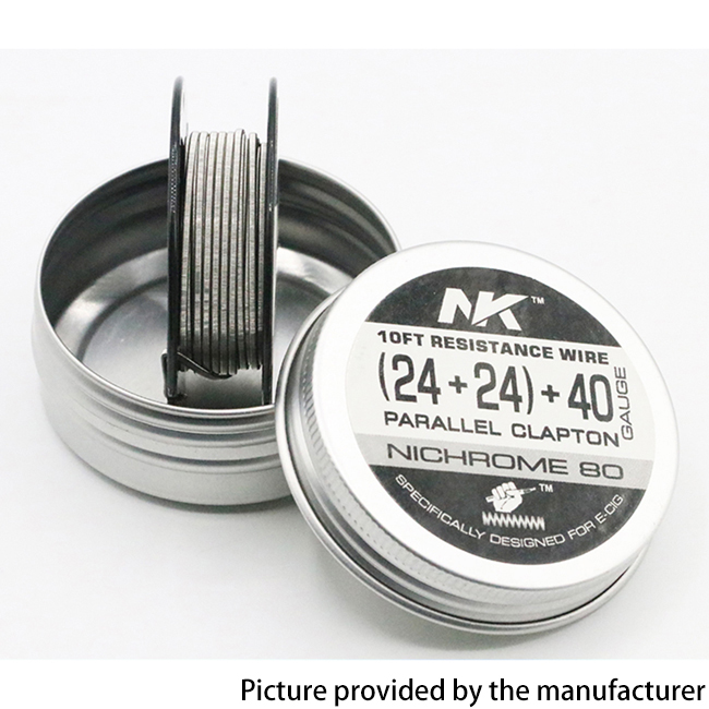 Buy NK NI80 DL Fused Clapton Semi-Finished Restiance Wire (24+24)+40GA ...