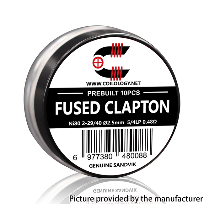 Buy Coilology Prebuilt Coils SANDVIK NI80 Fused Clapton Coil 2-29/40GA ...