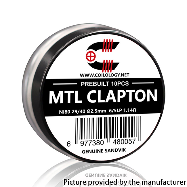 Buy Coilology Prebuilt Coils SANDVIK NI80 Clapton Coil 29/40GA 1.14ohm ...